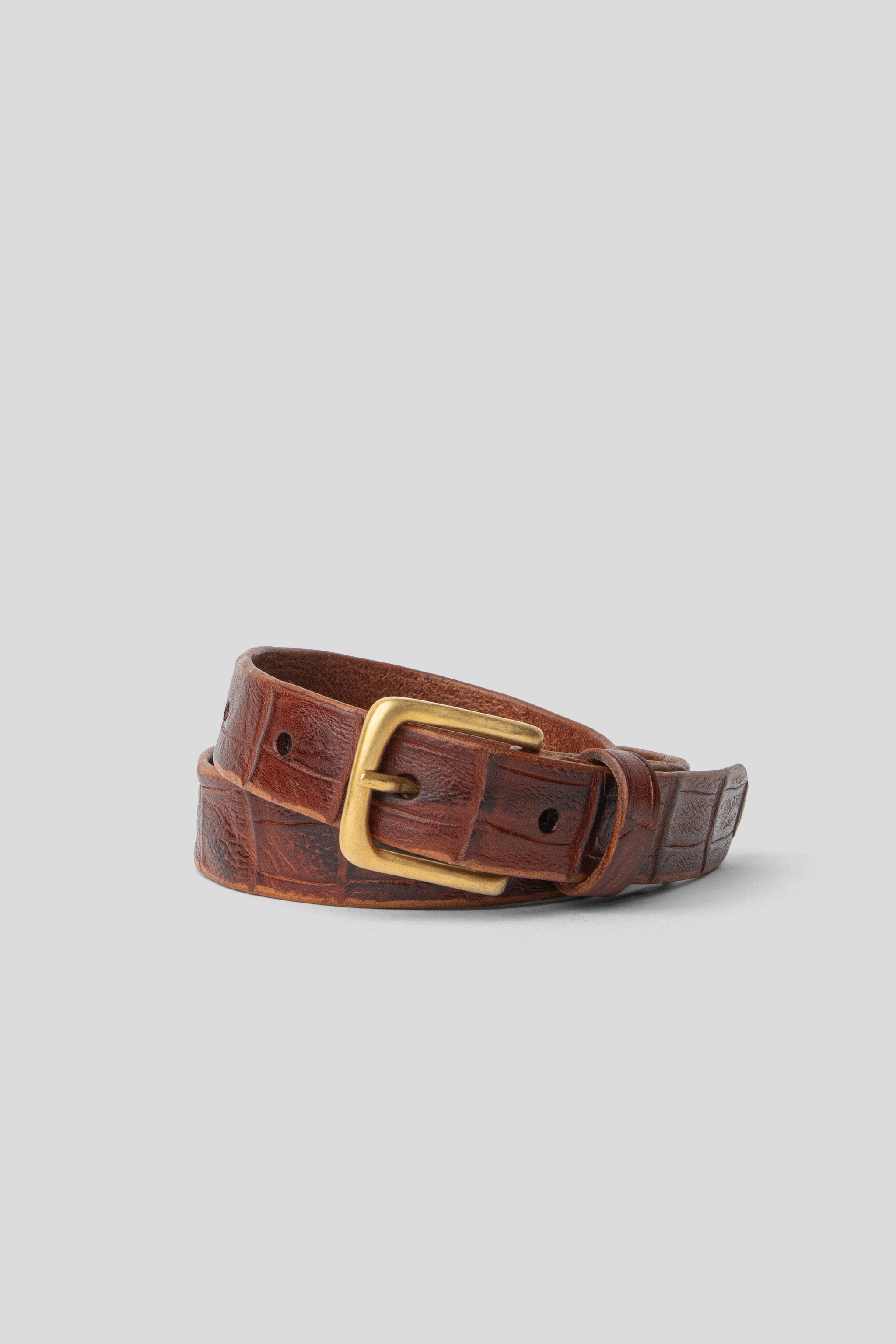 Another Aspect Another Belt 1.0 - Brown Croc | Wallace Mercantile Shop