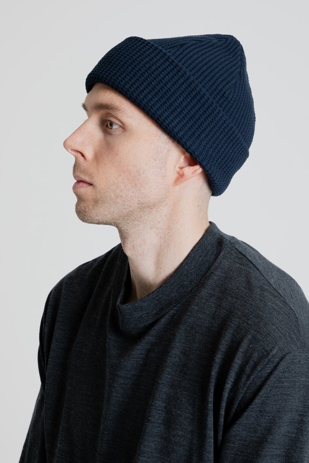 Jackman Waffle Knit Cap in Dark Navy | Wallace Mercantile Shop