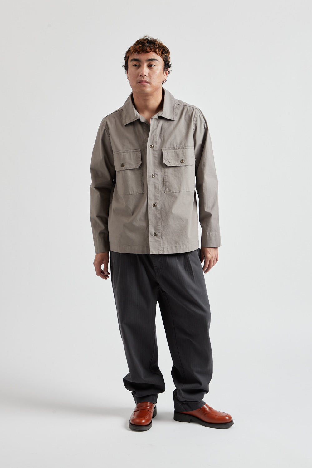 Parages Cargo Overshirt - Cement Grey | Wallace Mercantile Shop