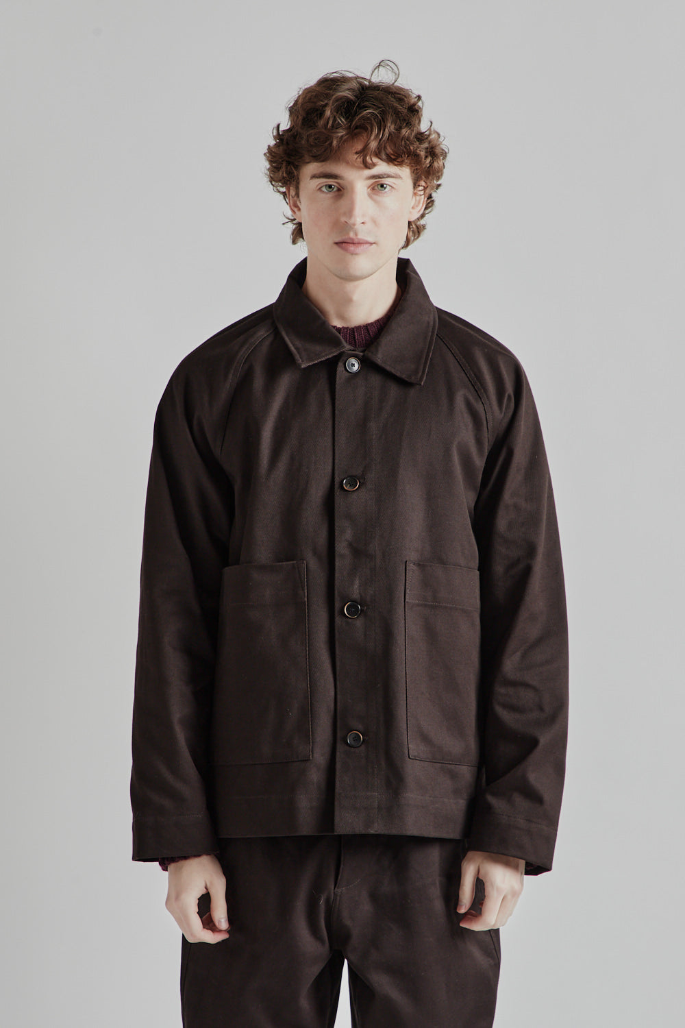 Parages Coach Twill Jacket - Dark Brown | Wallace Mercantile Shop