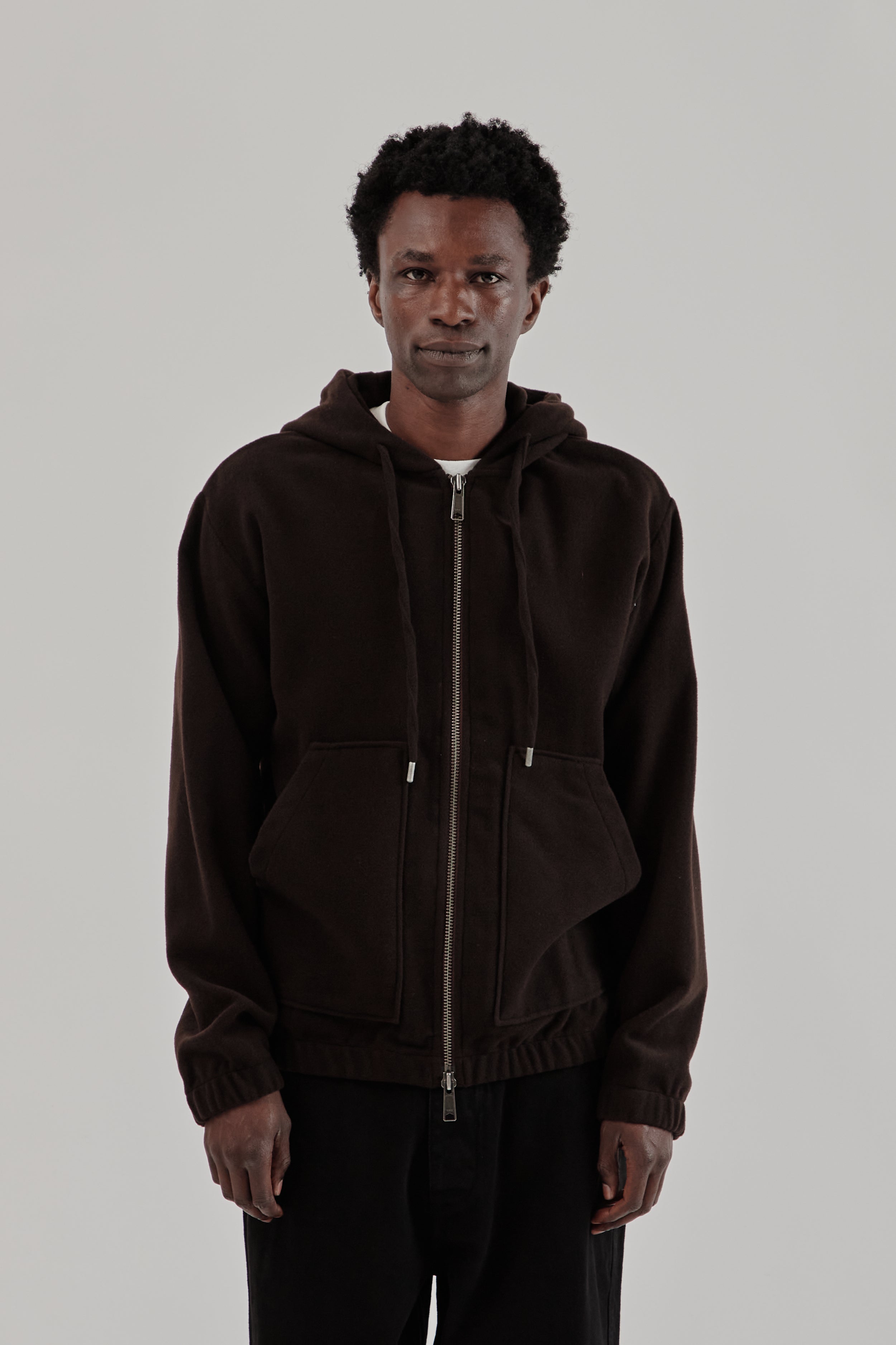 Parages Bloom Wool Hoodie - Dark Brown | Wallace Mercantile Shop