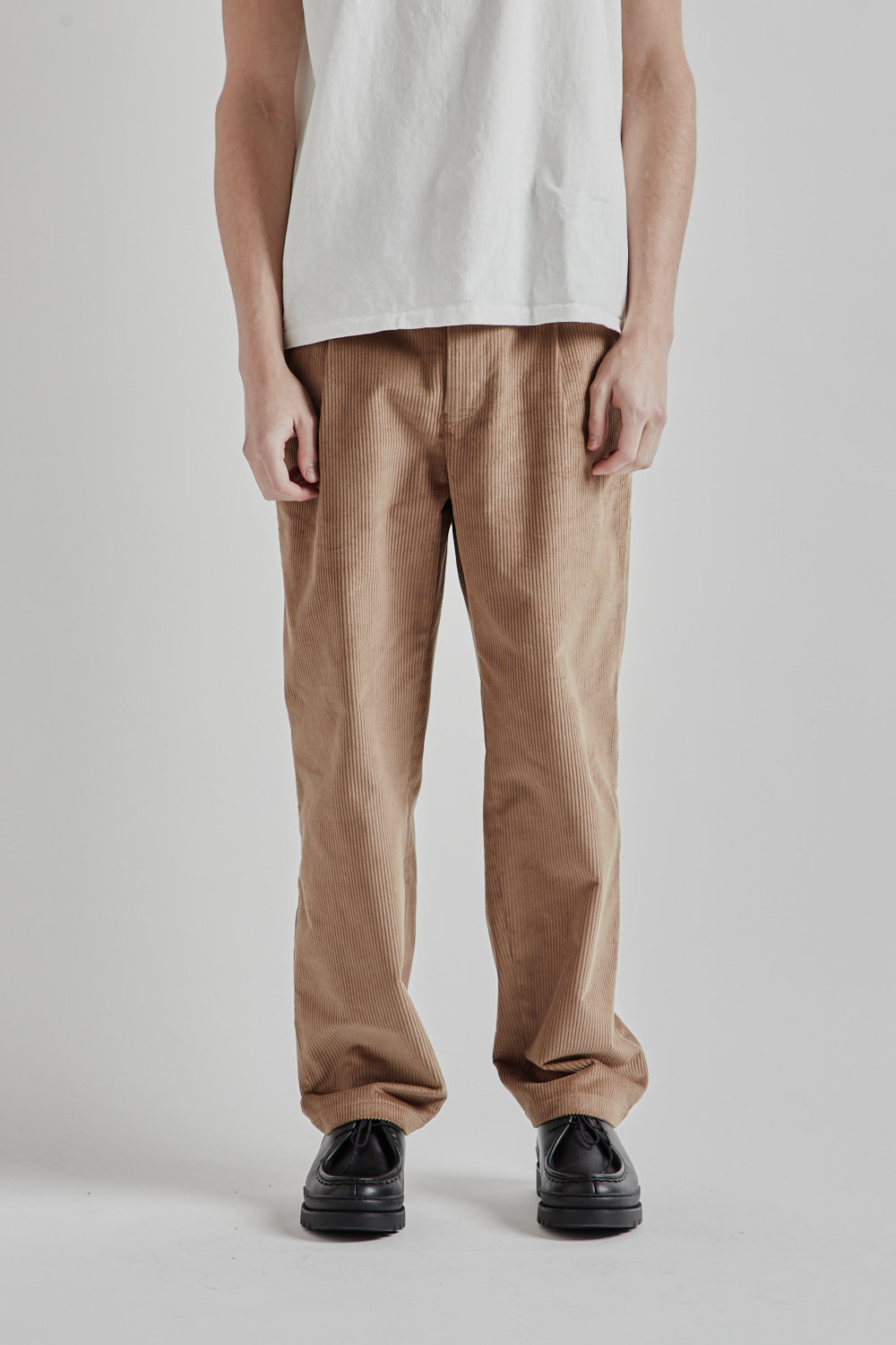 Parages Pleat Cord Pants - Beige | Wallace Mercantile Shop