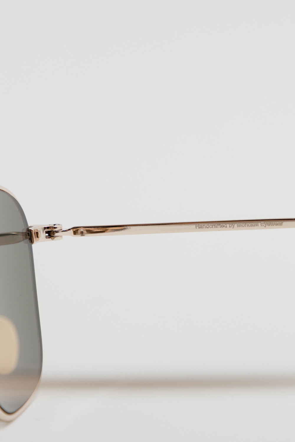 Monokel Otis Sunglasses in Gold with Green Solid Lens | Wallace Mercan